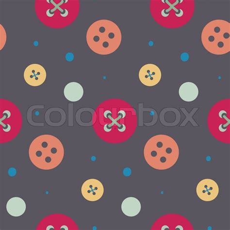 Colorful Button Seamless Vector Stock Vector Colourbox