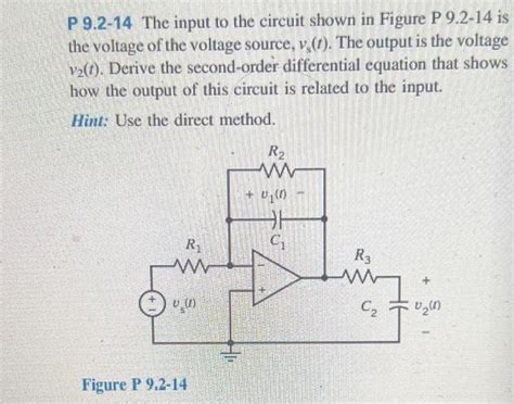Solved P 92 14 The Input To The Circuit Shown In Figure