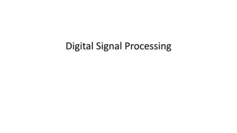 Multirate Signal Processing Ppt