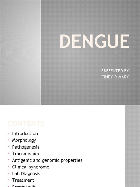 Dengue Pdf Virus Serology