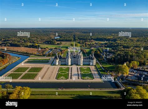 Aerial View Of The Chateau De Chambord A Renaissance Style Castle