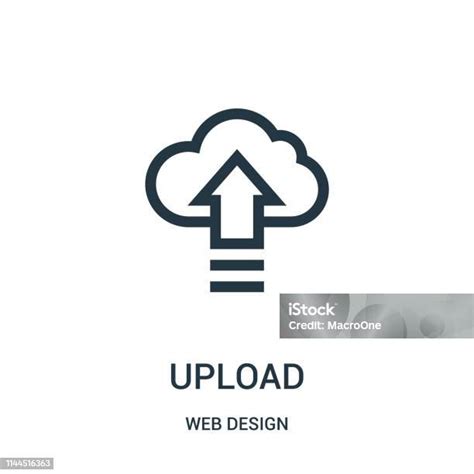 웹 디자인 컬렉션에서 아이콘 벡터를 업로드 합니다 얇은 라인 업로드 개요 아이콘 벡터 일러스트 레이 션 0명에 대한 스톡 벡터 아트 및 기타 이미지 Istock