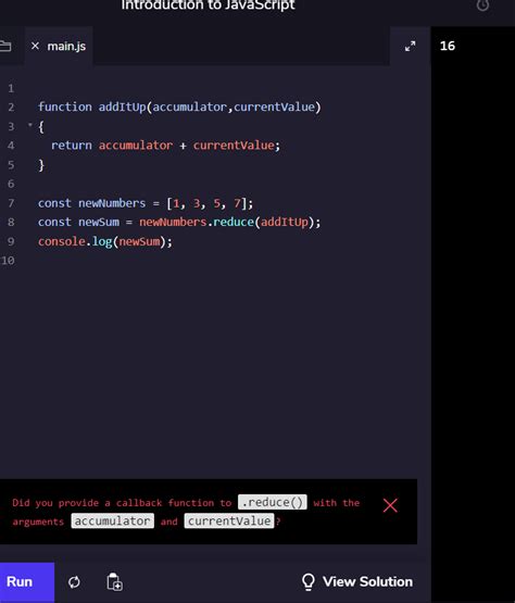 Faq Iterators The Reduce Method Javascript Faq Codecademy Forums