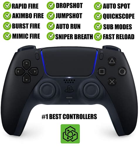 Black Silent Modz Wireless Rapid Fire Modded Controller For Playstation 5 Ps5