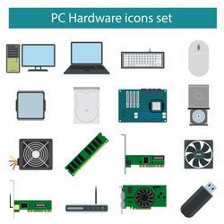 IT Icon Set Computer Electronics Vector Image