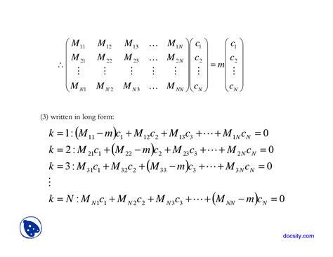 Secular Equation Advanced Quantum Chemistry And Spectroscopy
