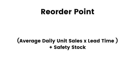 Reorder Point Formula A Quick Guide Sortly