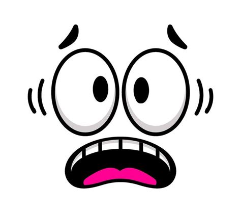 Cartoon Nervous Face