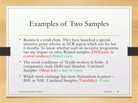 Hypothesis Testing And Parametric Test Pptx