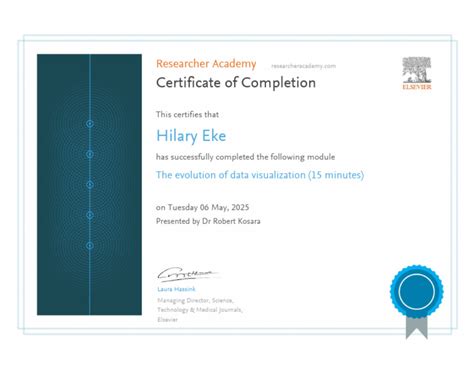 Evolution Data Visualization Certificate Pdf