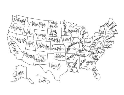 United States Map To Color