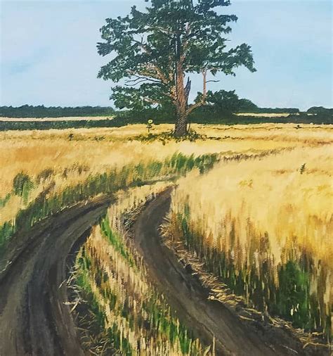 Картина «Дорога в поле Холст Масло 2025 г