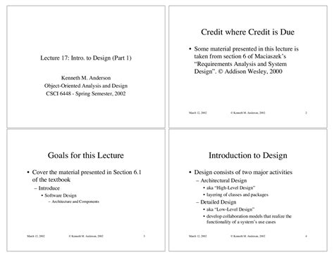 Introduction To Design Object Oriented Analysis And Design Csci