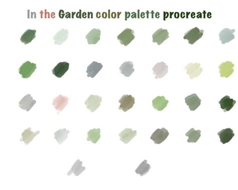 Color Palette In The Garden Procreate Swatches 30 Color Palette Ipad