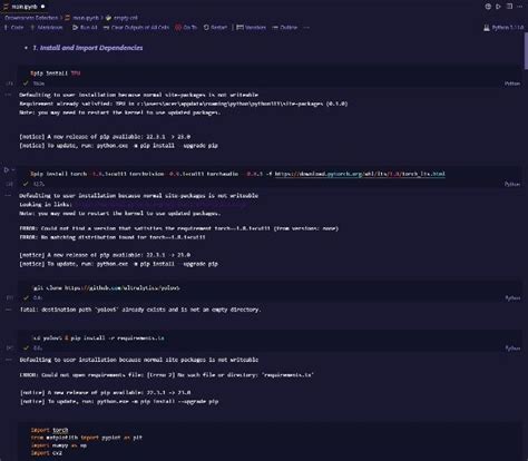 I Am Working On Object Detection Yolo V5 In My Vscode Jupyter Notebook