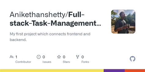 Github Anikethanshettyfull Stack Task Management App My First Project Which Connects