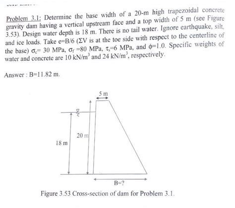 Solved Problem Determine The Base Width Of A M High Chegg Com