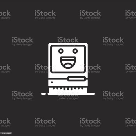 컴퓨터 아이콘을 연결합니다 웹 사이트 디자인 및 모바일 응용 프로그램 개발을위한 컴퓨터 아이콘을 채웠다 검은 배경에 고립 된 채워진 귀여운 기술 컬렉션에서 컴퓨터 아이콘 0