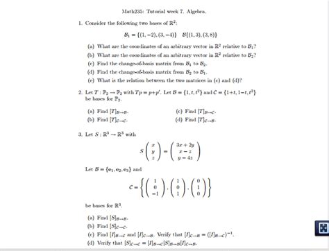 Linear Algebra Change Of Basis