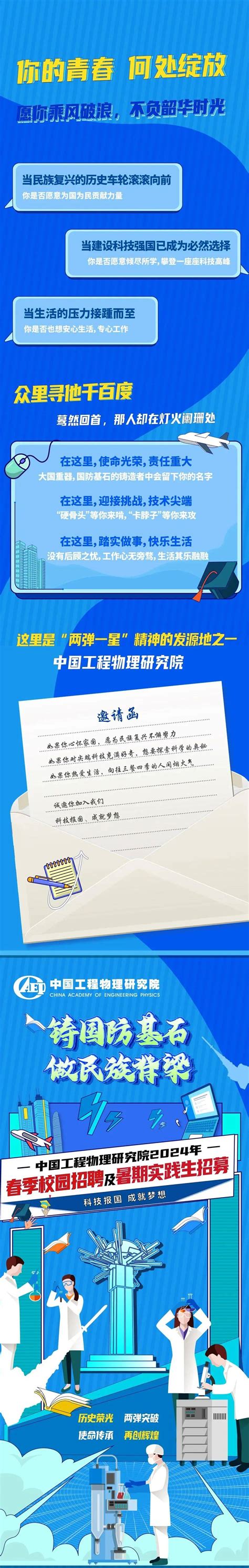 招聘信息 中国工程物理研究院2024年春季校园招聘 杨凯宁 厉东伟 李嘉璇