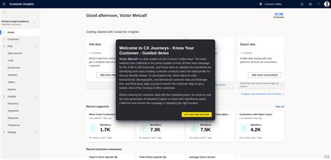 Dynamics Customer Insights Home