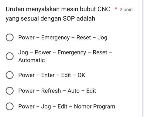 Urutan Menyalakan Mesin Bubut Cnc Poin Yang Studyx