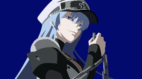 Online Crop Blue Haired Anime Character Illustration Akame Ga Kill Esdeath Vector Anime