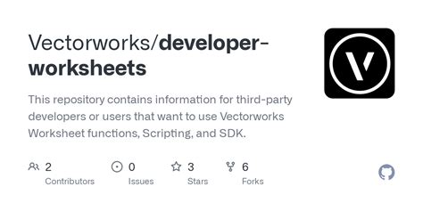 GitHub Vectorworks Developer Worksheets This Repository Contains Information For Third Party