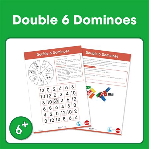 Edx Education Board Games Double Dominoes 6 Grade 1 To 3