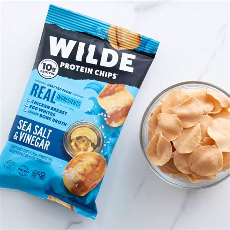 Wilde 10g Protein Chicken Chips Sea Salt And Vinegar Shop Chips At H E B