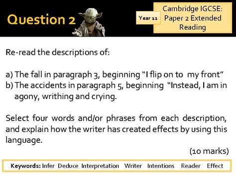 IGCSE Paper Extended Reading Question TOP