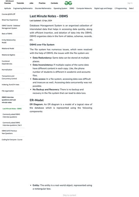 Dbms Geeksfor Geeks Courses 30 O Share Your Experience Course