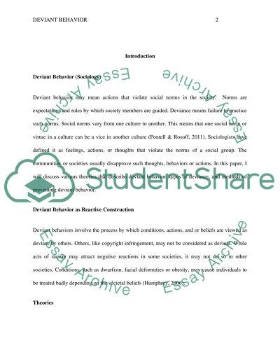 Deviant Behavior Research Paper Example Topics And Well Written Essays 1500 Words