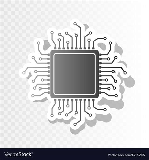 Cpu Microprocessor New Year Royalty Free Vector Image