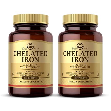 Amazon.com: Solgar - Chelated Iron Tablets 100 Count, Promotes red ...