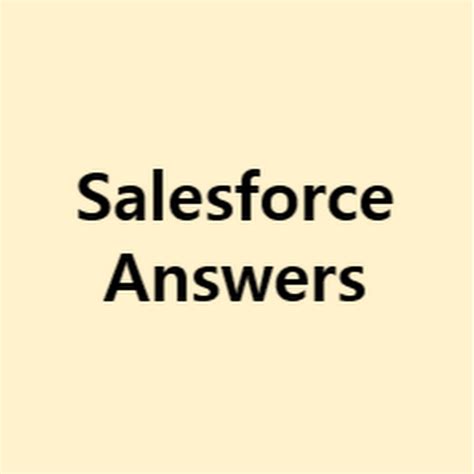 Salesforce Answers Youtube