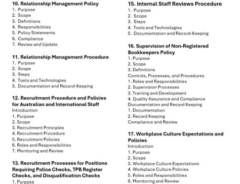 Quality Management System Qms Template Sole Trader Bookkeepers Support