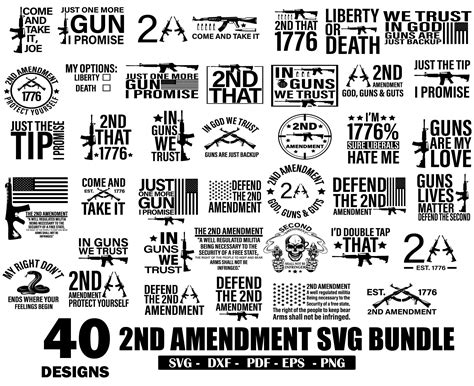 2nd Amendment Tattered Flag Svg Bundle Patriotic Gun Rights And Military