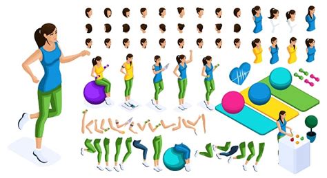 일찍 여 선수 감정의 대형 세트 손 발 움직임 실행 스포츠의 제스처를 만듭니다 캐릭터를 생성 하 Championship에 대한 스톡 벡터 아트 및 기타 이미지 Istock