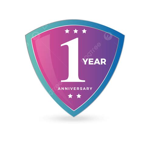 1st First Anniversary Celebrating Icon Logo Label Vector Event Gold