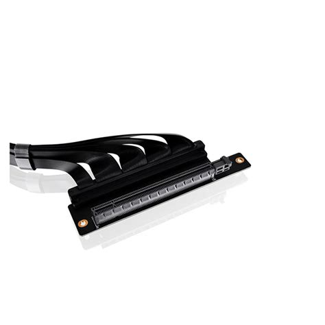 Thermaltake Dual 90 Degree Pci E 40 Riser Cable 400mm Black Edition