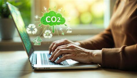 Eco Friendly Technology Reducing Co2 Emissions Through Sustainable Innovation With A Person