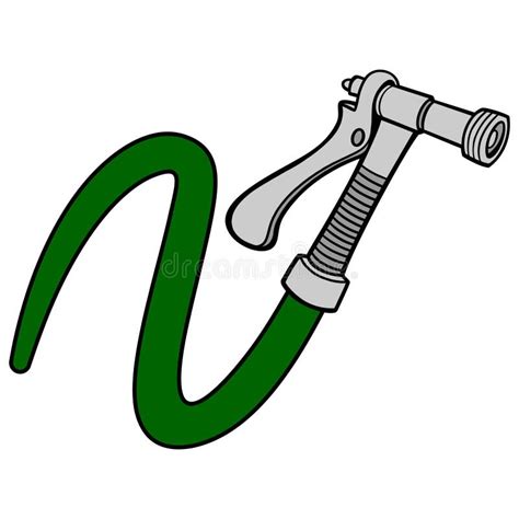 Arma De Pulverizador Da água Com Mangueira Ilustração Do Vetor