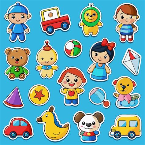 милый набор наклейки для детей Премиум Ai сгенерированный вектор