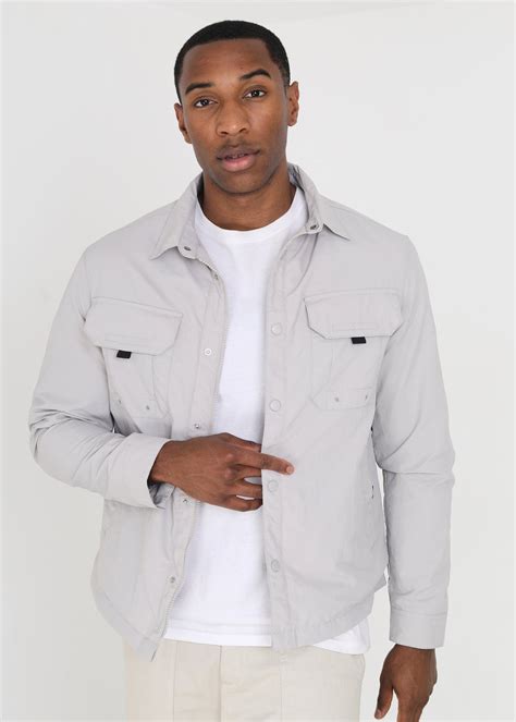 Brave Soul Grey Lightweight Shacket Matalan