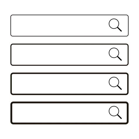 Search Box Icon Set With Different Line Thicknesses Internet And Web Search Vector 26381378