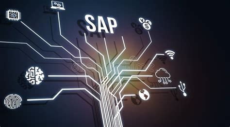 Internet Business Technology And Network Concept Sap System Software Automation Concept On