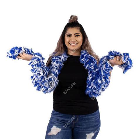No Mess Super Sized Featherless Boa White And Blue Revospin
