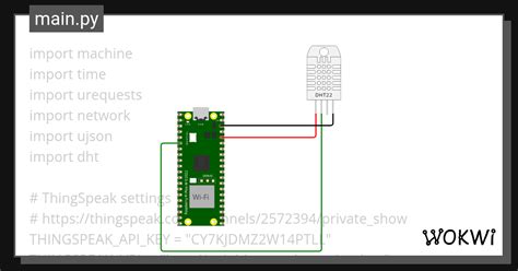 Pi Pico W Dht22 Thingspeak Fit Agro Wokwi Esp32 Stm32 Arduino Simulator