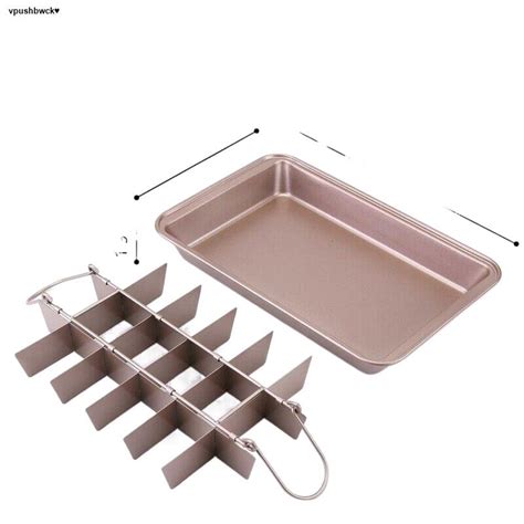 จุดประเทศไทยc44 ถาดอบขนม ชุดถาดอบบราวนี่ Brownie Pan Set ถาดอบบราวนี่ 18 ช่อง ช่วยให้การทำบราว